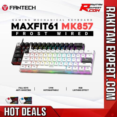Promo Fantech MAXFIT61 FROST Wired Hotswap Keyboard Gaming Mechanical ...