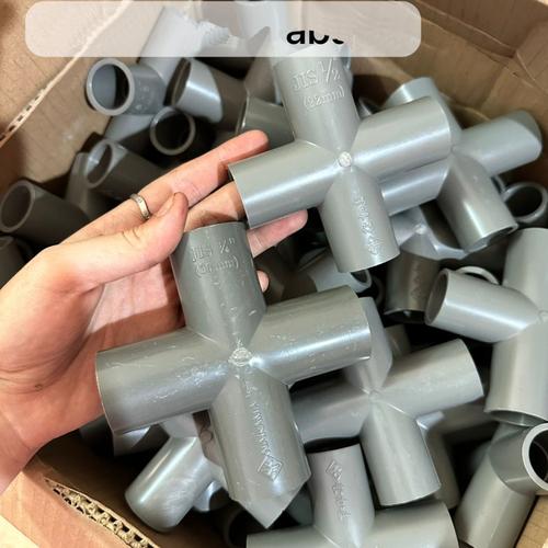 Jual Sambungan Pipa Cross T Tee PVC AW 4 Way Cabang 4 Ukuran 1" 1/2" 3/ ...