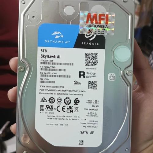 Jual Seagate SkyHawk 8tb AI HDD / Hardisk Surveillance 8TB SATA 7200RPM ...