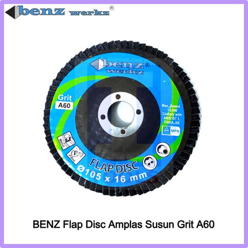 Jual BENZ Flap Disc Amplas Susun Grit AA60 / AA80 / AA100 / AA120 ...