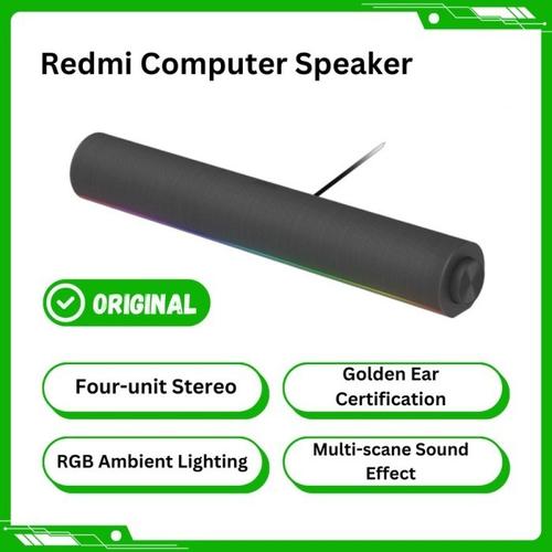 Jual Redmi Soundbar Computer Speaker with RGB Light Desktop Audio ...
