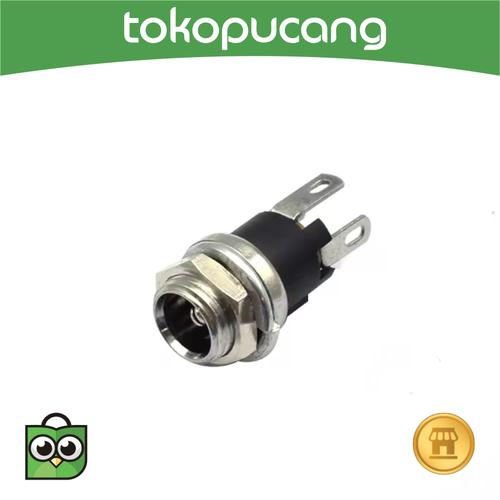 Jual Soket DC Bulat Drat Besi 2,1mm 3p Socket DC Drat Besi 2.1mm female ...