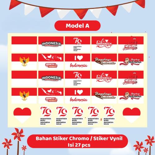 Jual Sticker Bendera Merah Putih Berbagai Macam Bentuk Tempelan Pipi 17 ...