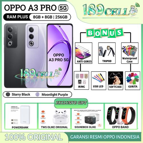 Promo OPPO A3 PRO 5G RAM 8/256 GB | OPPO A 3 PRO 5G RAM 8/256 GB GARANSI RESMI OPPO INDONESIA ...