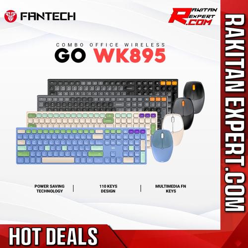 Promo FANTECH Combo 2in1 Keyboard Mouse Wireless Fantech GO POP Series WK895 - Black - Jakarta ...
