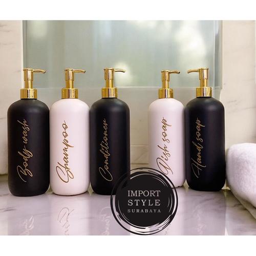 Jual Botol HITAM / PUTIH n24 500ml GOLD SWEET aesthetic tempat sabun ...