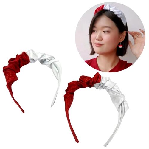 Jual Bando Ruffle Kemerdekaan Merah Putih Headband 17 Agustus Scrunchie ...