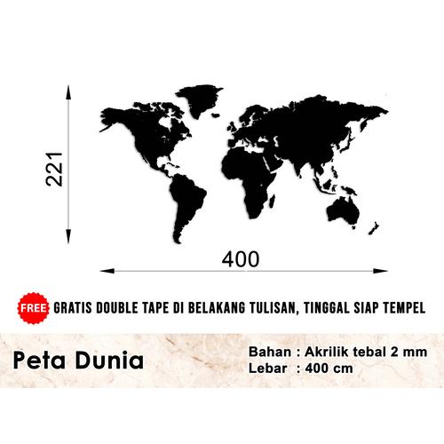 Jual Peta Dunia - lebar 400 cm - akrilik tebal 2 mm - Kota Surabaya ...