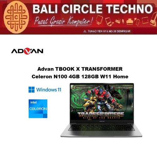 Jual LAPTOP OFFICE MURAH Advan TBOOK X TRANSFORMER INTEL N100 4GB 128GB ...