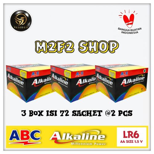 Jual Batu Baterai ABC Alkaline Millenium Power Hitam Dry Cell Ukuran A2 ...