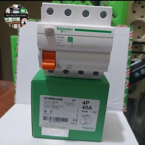 Jual ELCB RCCB SCHNEIDER 4P 40A 30MA DOMR01440 NEW - Jakarta Pusat ...
