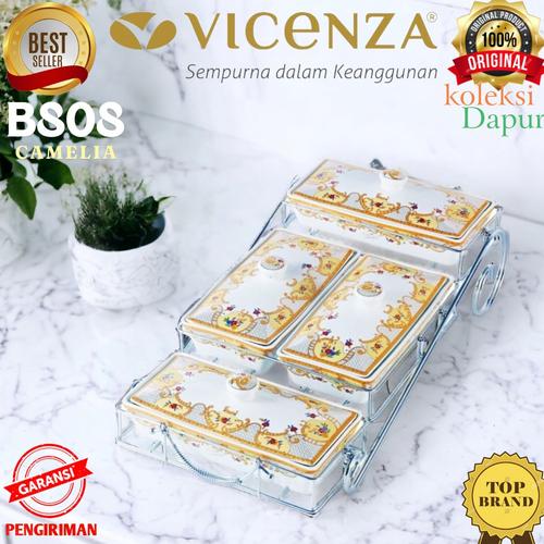 Jual casserole with rack merek VICENZA B808 camelia, wadah saji prasmanan dengan rak penyangga ...