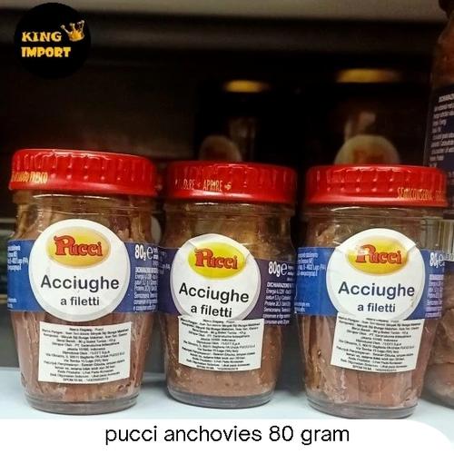 Jual Pucci anchovies Fillet in oil/Anchovy 80 gr from italy - Jakarta ...