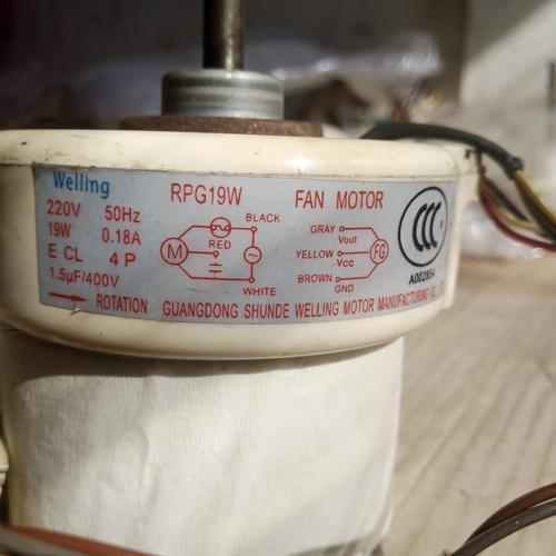 Jual Motor Fan Indoor AC Split WELLING RPG19W 220V 50Hz 19W 0.18A E CL ...
