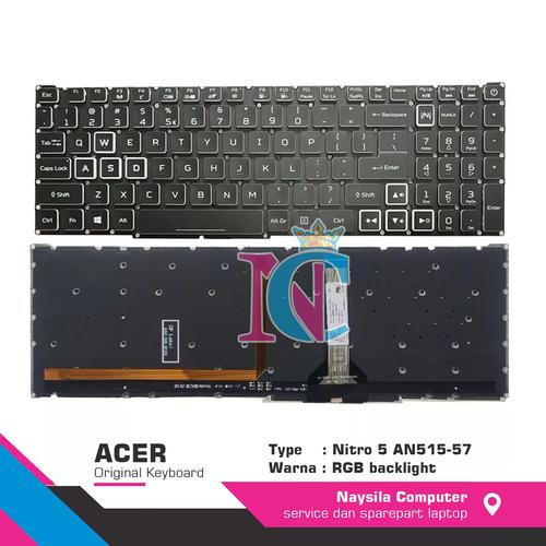 Jual Keyboard Laptop Acer Nitro 5 AN515-56 AN515-57 AN515-45 RGB backlight - Kab. Bekasi ...