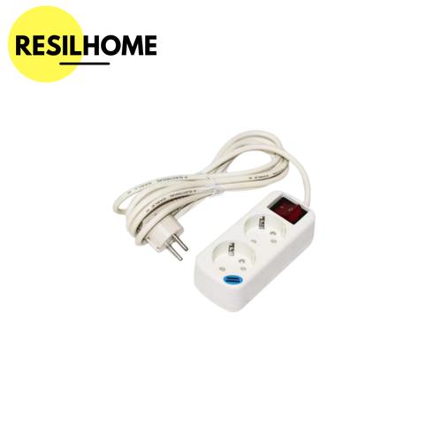 Jual colokan listrik 2 lubang steker panjang 3 meter kabel terminal ...