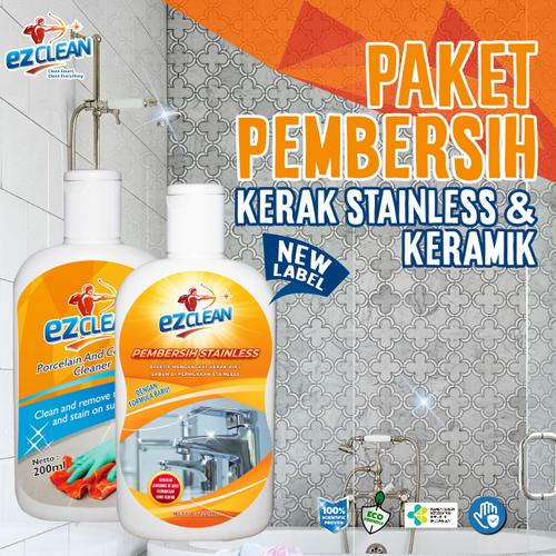 Promo EZCLEAN PORCELAIN CLEANER PEMBERSIH KAMAR MANDI + STAINLESS CLEANER - Por100&Stain100 ...