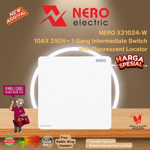 Jual Nero Saklar CASA X2 X21024W White 1 Gang Intermediate Switch with ...