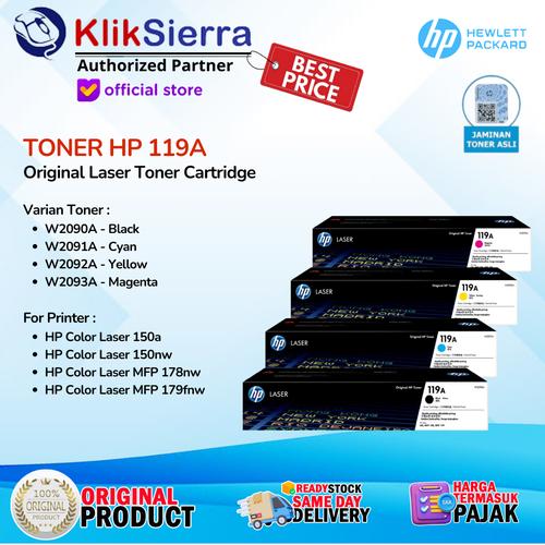 Jual HP 119A Toner Cartridge Original - HP119A Black W2090A / Cyan ...