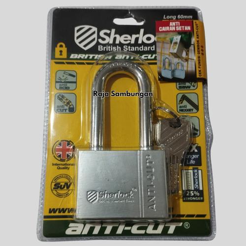 Jual Gembok Sherlock Leher Panjang 60 mm Perisai ANTI CUT POTONG Cairan ...