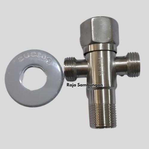 Jual Kran T Shower Stainless Steel 1/2 Inch Cabang 3 Anti Karat Keran ...