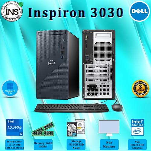 Jual CPU DELL Inspiron 3030 MT Tower i7-14700 16GB 512GB SSD Windows 11 ...
