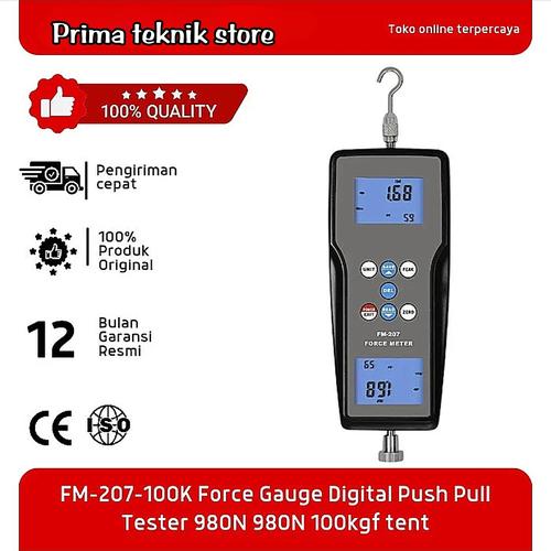 Jual FM-207-100K Force Gauge Digital Push Pull Tester 980N 980N 100kgf ...