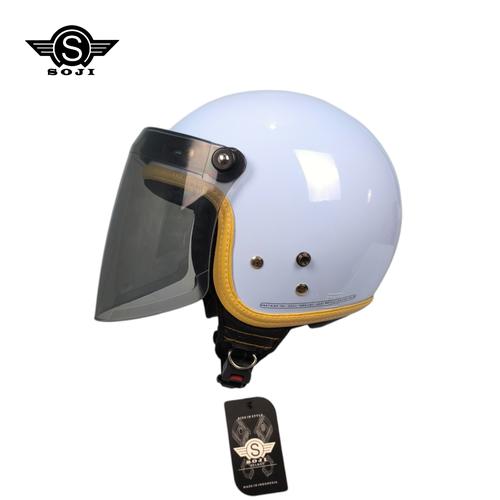Jual SOJI Helm Reno List Kulit Retro Classic Dewasa Pria Wanita Hijab ...