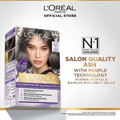 Jual L'OREAL Paris Excellence Ash Supreme #6.11 Smoky Ash / Semir ...