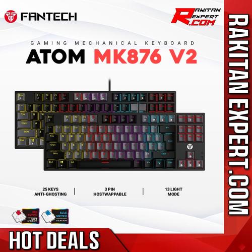 Jual Fantech ATOM MK876 | MK876V2 RGB Gaming Mechanical Keyboard TKL ...