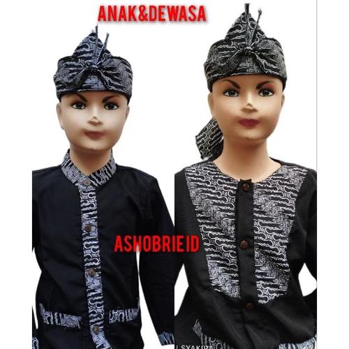 Jual couple_baju pangsi batik anak&dewasa/stelan Baju adat guru&murid ...