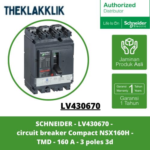 Jual SCHNEIDER - LV430670 - circuit breaker Compact NSX160H - TMD - 160 ...
