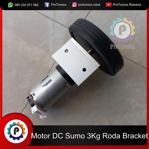 Jual Motor DC 12V Robot Sumo 3Kg + Roda + Bracket Full Set - Kota ...