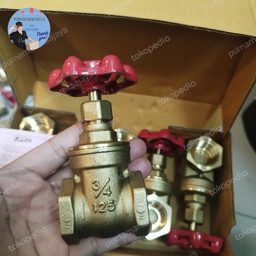 Jual GATE VALVE KITZ BRASS KUNINGAN type 125 3/4" Inch / STOP KRAN KITZ - Jakarta Barat ...