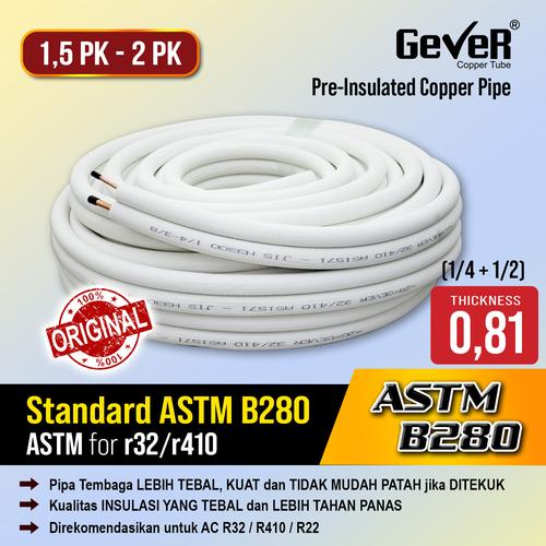 Jual PIPA AC 1.5 PK - 2 PK (1/4+1/2) Standard ASTM B280 - 30 meter/roll ...