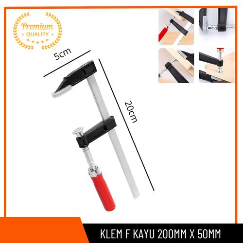 Jual Penjepit Kayu Clamp F 200 mm X 50 mm F Clamp Klem Kayu Heavy Duty ...