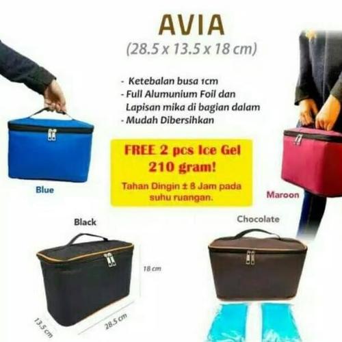 Jual Cooler Bag Avia Asi / Tas Penyimpan Asi Free 2 Blue Ice Gel ...