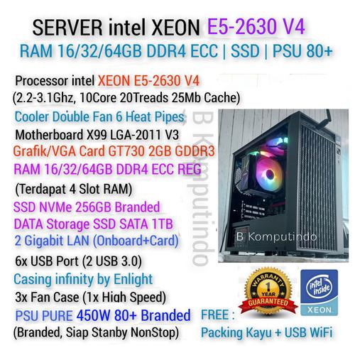 Jual SERVER intel XEON 8 Core | RAM DDR4 | SSD | Server KLINIK UNBK ...