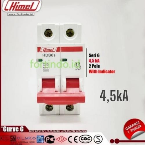 Jual MCB 2Phase 2A/4A/6A/10A/16A/20A/25A/32A/40A/50A/63A HIMEL Standar SNI - 40A - Kota Surabaya ...