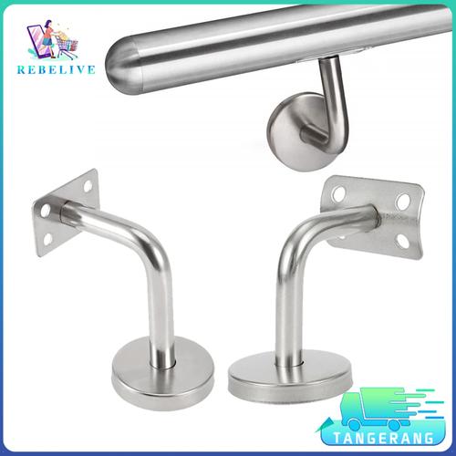 Jual Bracket Handrail Tangga 304 Stainless Glass Clamp Banister Bracket ...