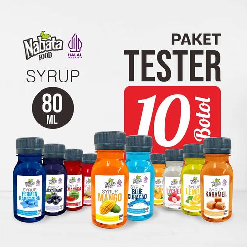 Jual Paket Tester Sirup Sample Syrup Nabata Food Ukuran 80ml isi ...