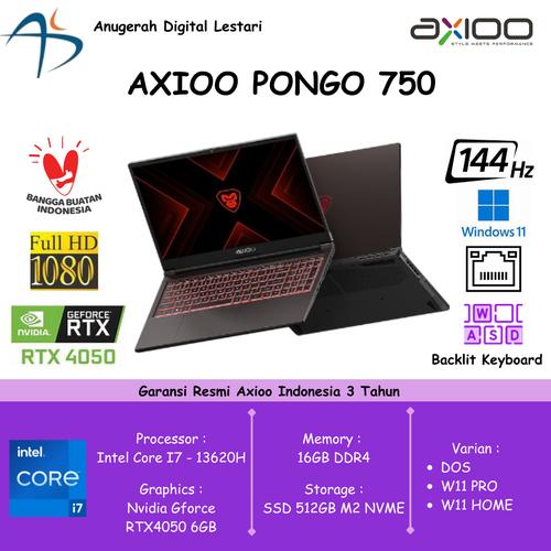 Promo AXIOO PONGO 750 - I7 13620H 16GB SSD 512GB RTX4050 6GB W11 PRO ...