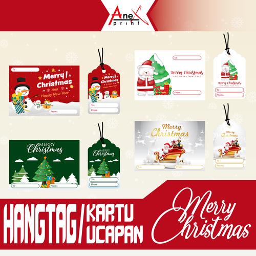 Promo HANGTAG NATAL MERRY CHRISTMAS / KARTU UCAPAN NATAL / GIFT ...