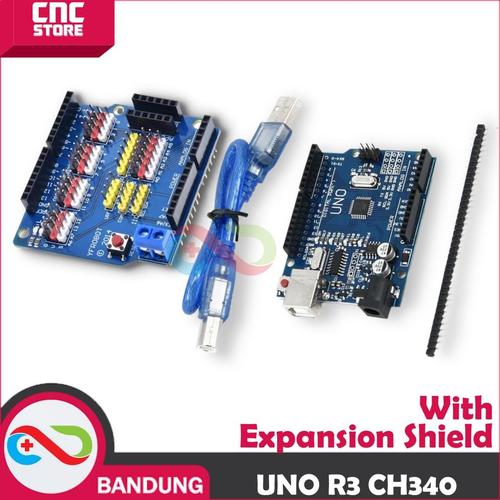 Jual ARDUINO UNO R3 ATMEGA328P CH340 COMPATIBLE BOARD PLUS EXPANSION ...