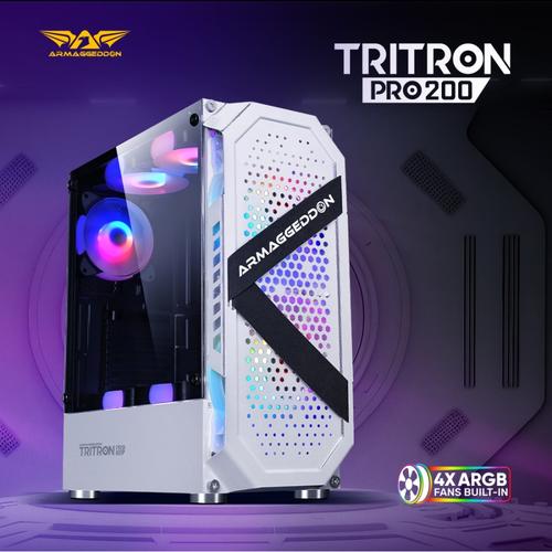 Promo Casing PC Gaming Armaggeddon Tritron Pro 200 ATX / M-ATX Free 4x ...