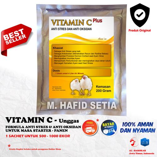 Jual VITAMIN C Plus untuk Unggas / Obat Anti Stress Ayam / Obat ...