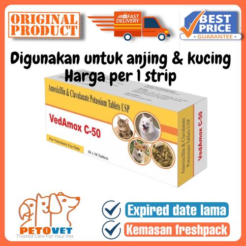 Jual Vedamox C-50 Untuk Infeksi Kulit/Periodontal/pyoderma harga per ...