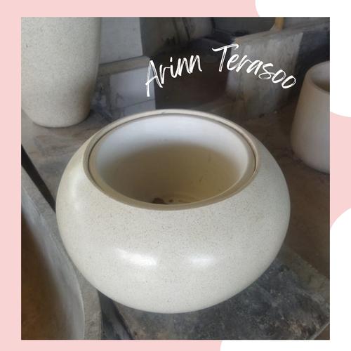 Jual Pot Taman Teraso Type Bulat Putih Natural - Kota Depok - Arinn ...