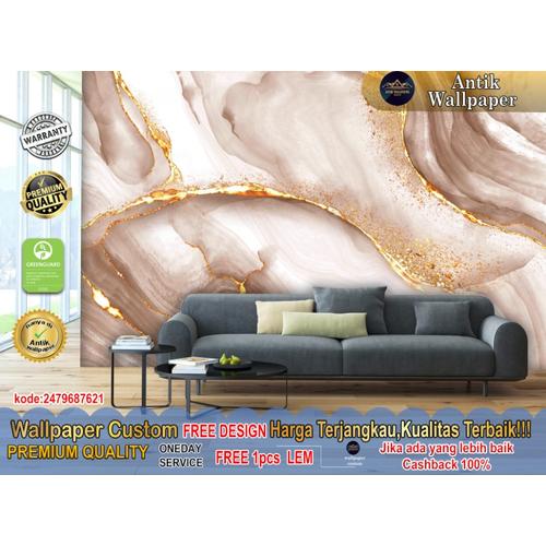 Jual Wall[paper Custom 3D Tema Marmer | Marble | Wallpaper Ruang Tamu ...