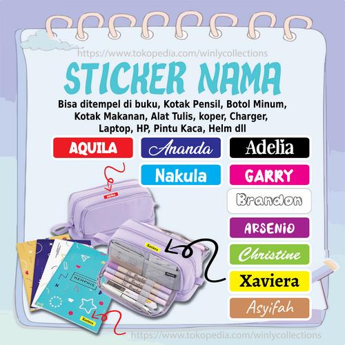 Jual STICKER LABEL NAMA STIKER LEBEL CUSTOM PREMIUM MURAH LUCU BISA ...